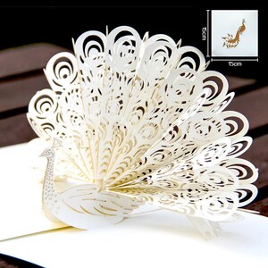 Handmade Swan Peacock 3D Pop up Card 3D Birthday Popup Card 3D Swan ...