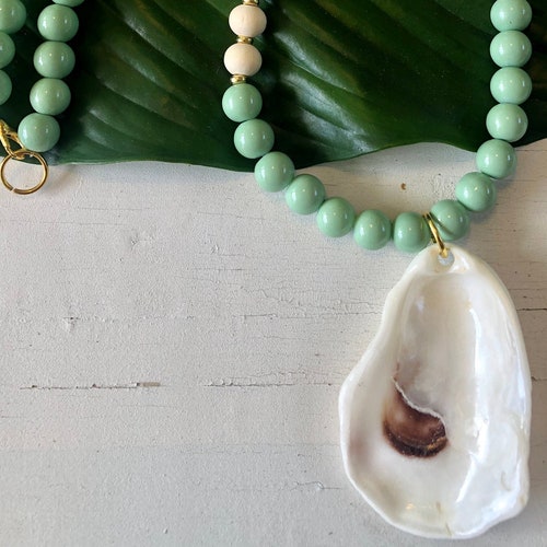 Natural Oyster Shell Necklace | Etsy