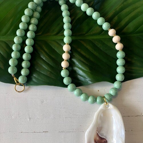 Natural Oyster Shell Necklace - Etsy