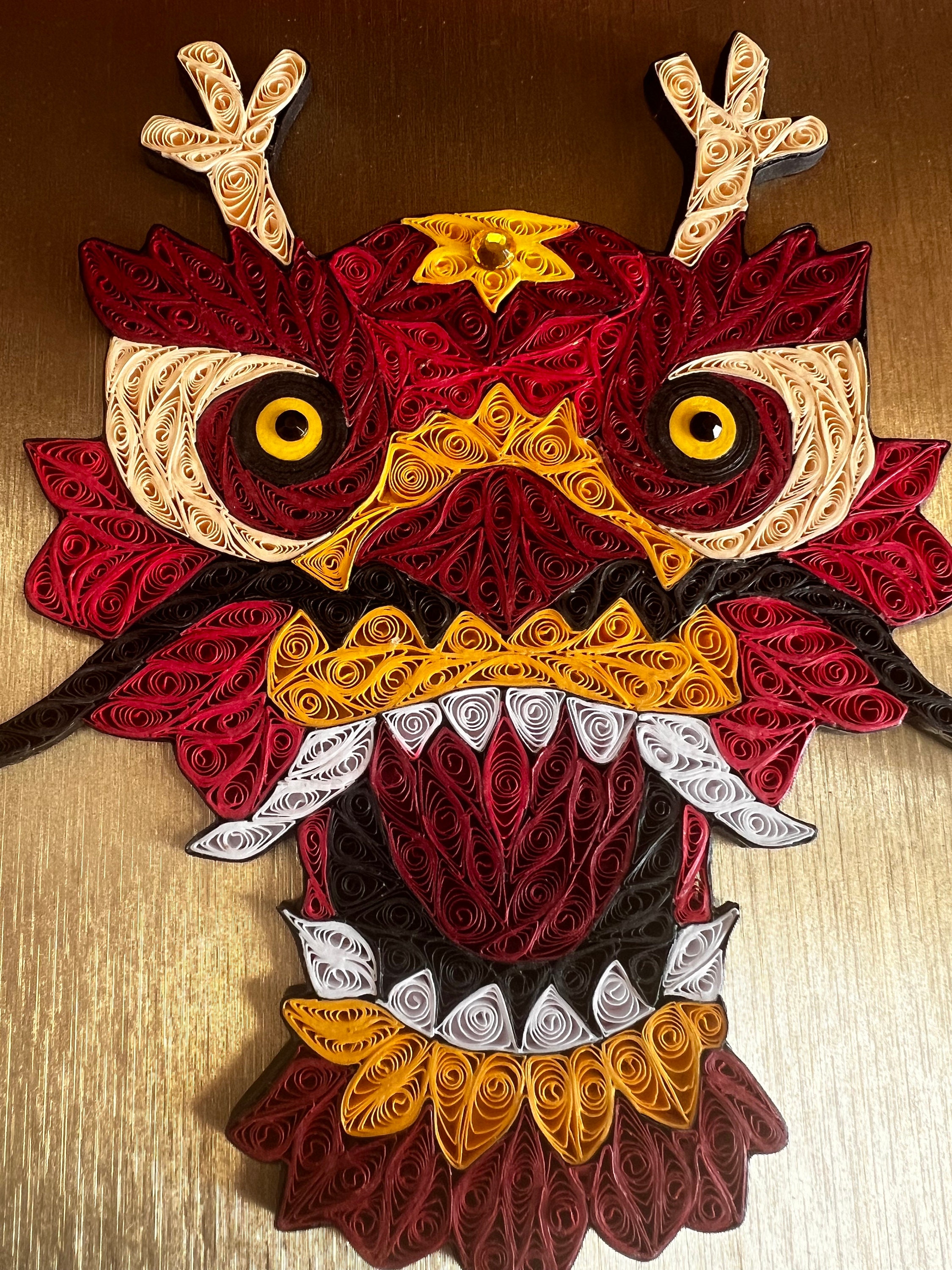 Chinese Dragon Quilled Wall Sign - Etsy
