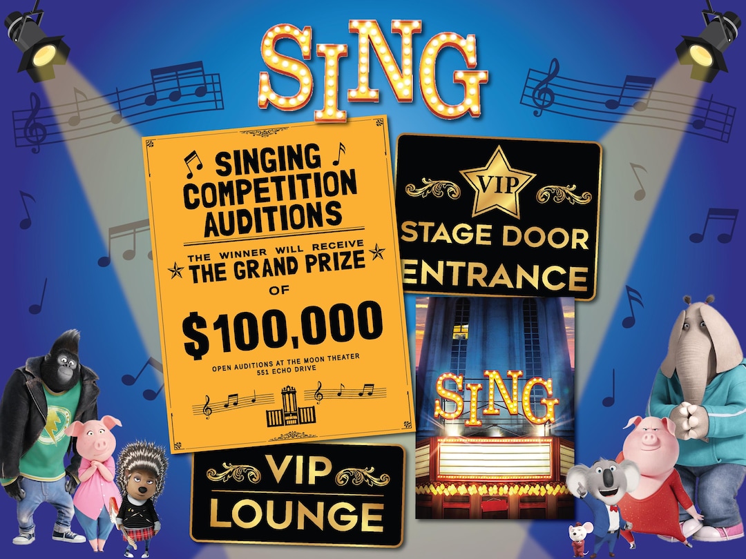 Sing Movie Singing Competition Auditions Grand Prize 100,000 Flyer ...