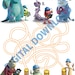 Monster's Inc. Printable Birthday Party Games Quiz, Wordsearch ...