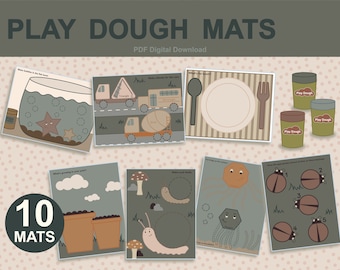 Printable Play Dough Mat Playdough Sensory Fine Motor Skills | Etsy