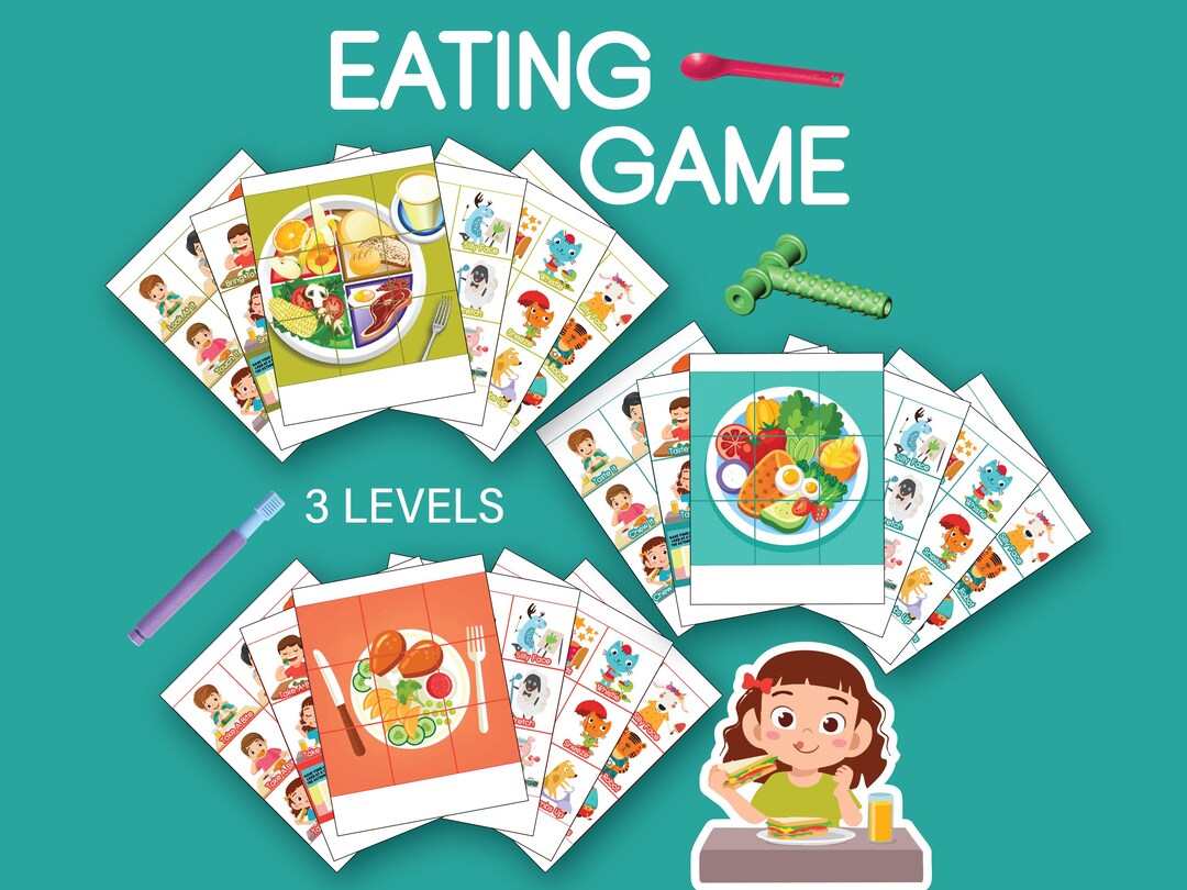 OT Occupational Therapy Eating Puzzle Game for Toddlers & Children ...