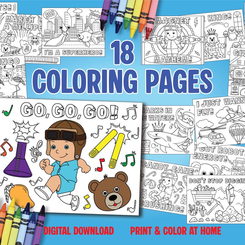 Danny Go Coloring - Etsy