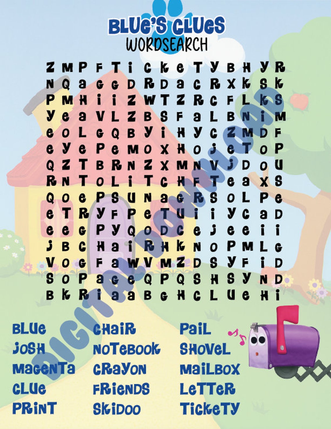 Blue's Clues and You Printable Party Games - Etsy