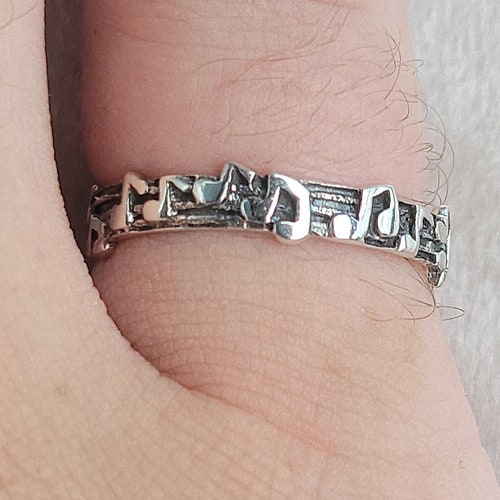 Musical Note Sterling Silver Ring - Etsy
