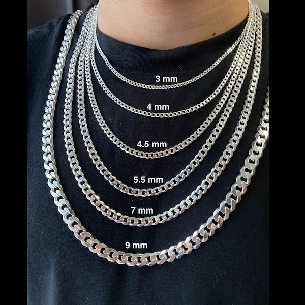 Silver Curb Chain - Etsy
