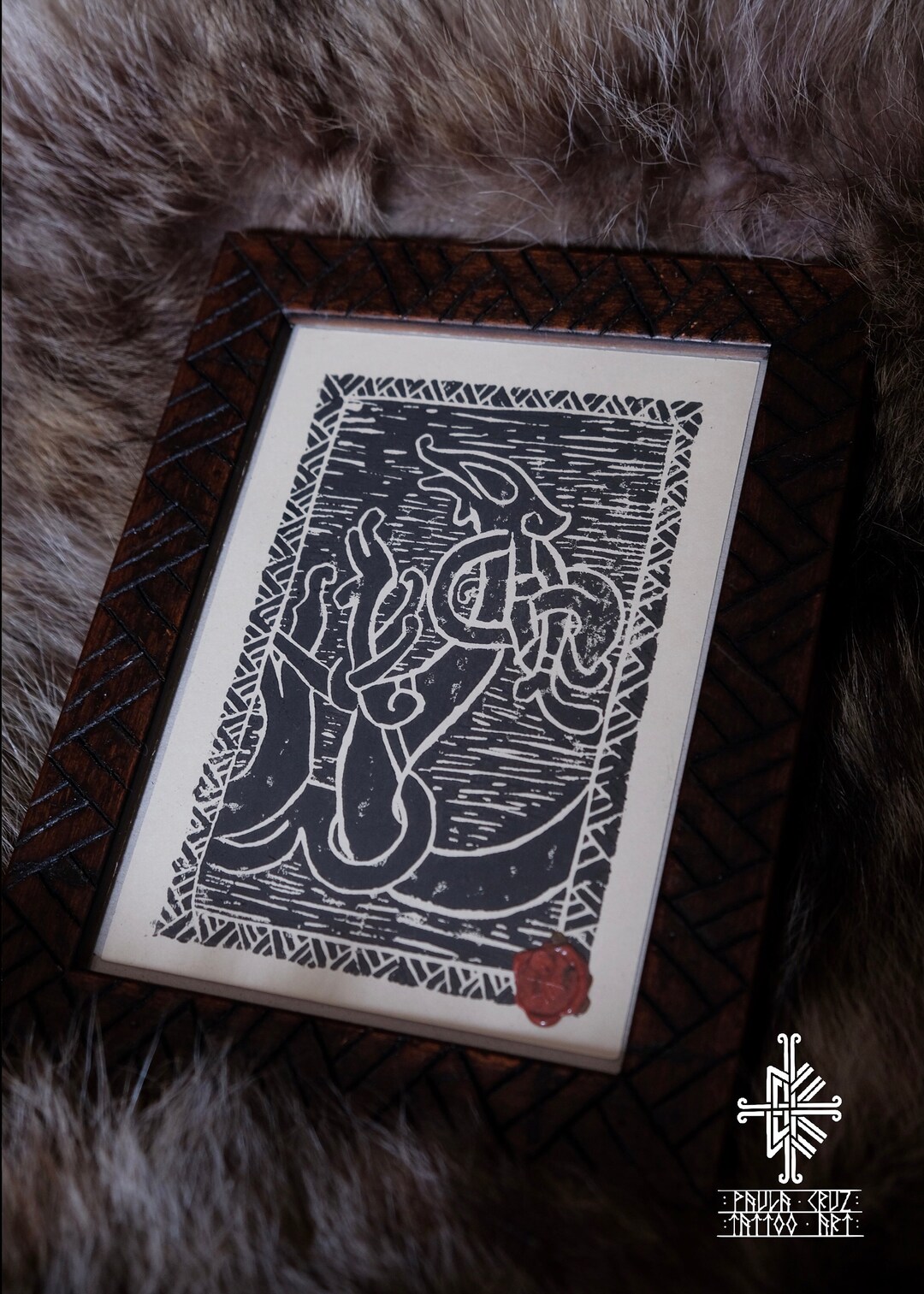 Linoleum Inspired by Nordic Viking Art - Etsy