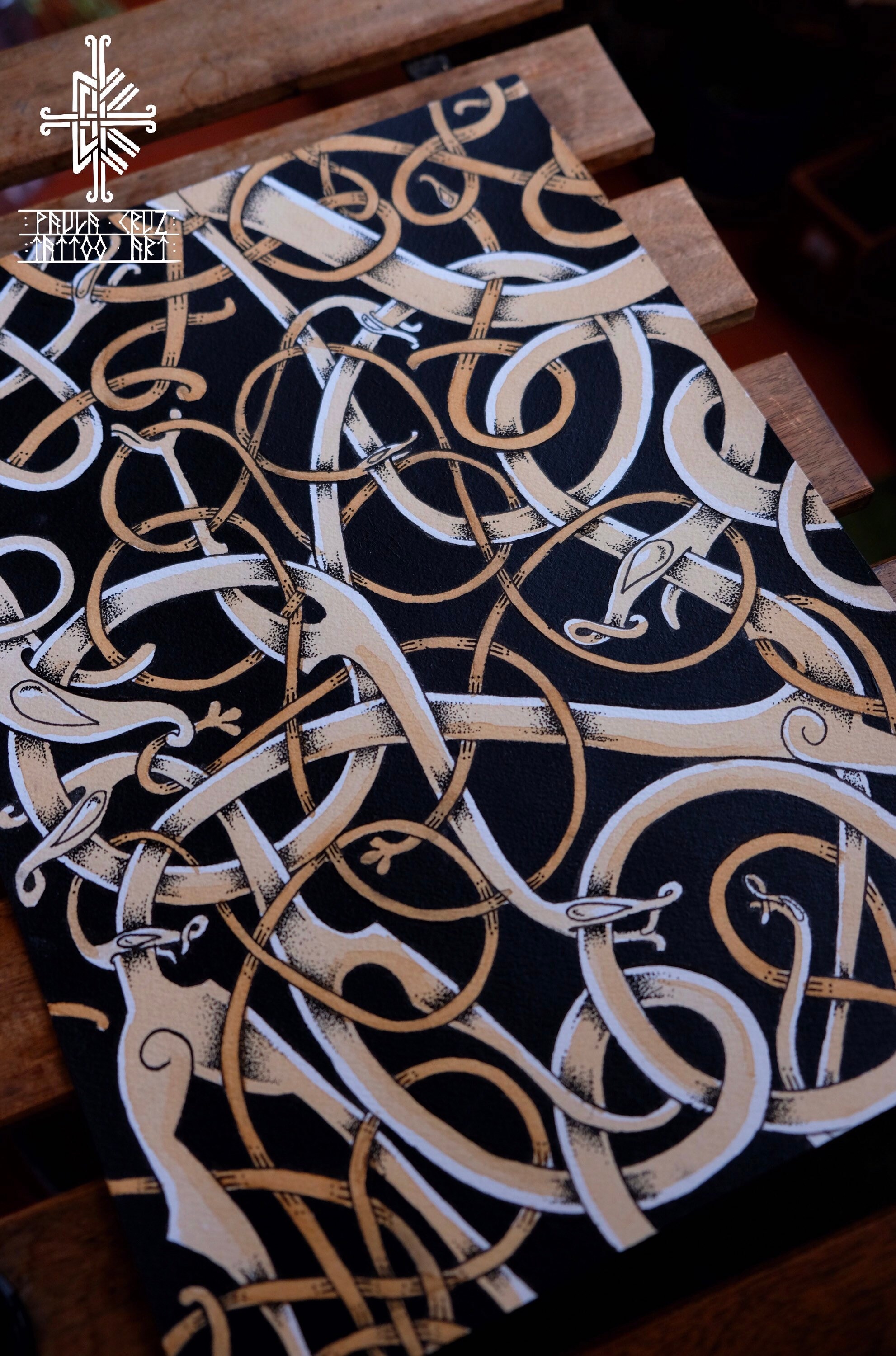 X. SNAKES .X Viking Vikingo Style Norse Knots Design Nordic - Etsy