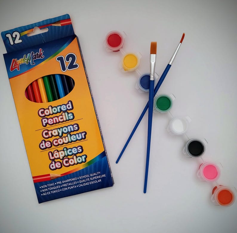 Wood Coloring Kit, Kids Arts and Crafts, DIY Kit, Woodland Animals ...