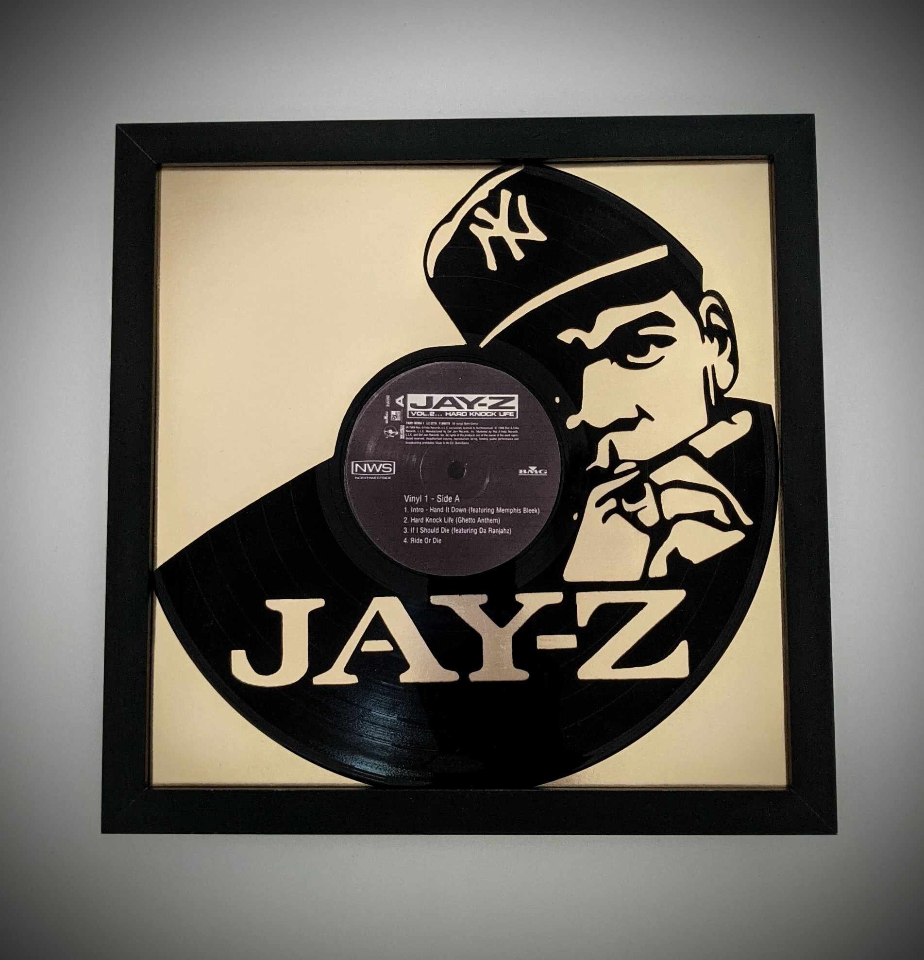 Jay Z Handmade Art Music Gift Room Decor Handmade Art Upcycled Vinyl ...