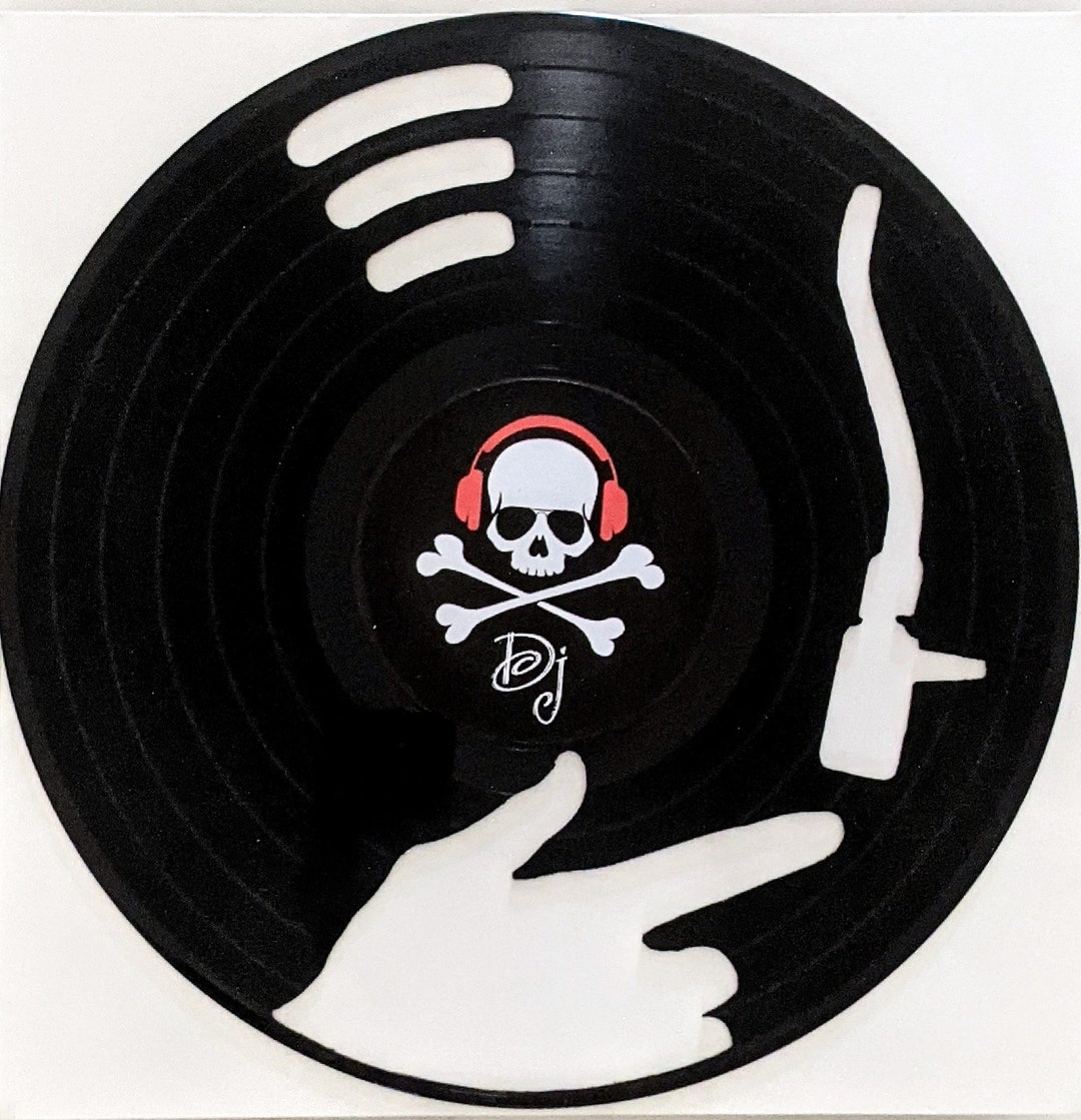 DJ, Art, Carved Vinyl Record, Sign, Music, Gift, Wall Decor, Handmade ...