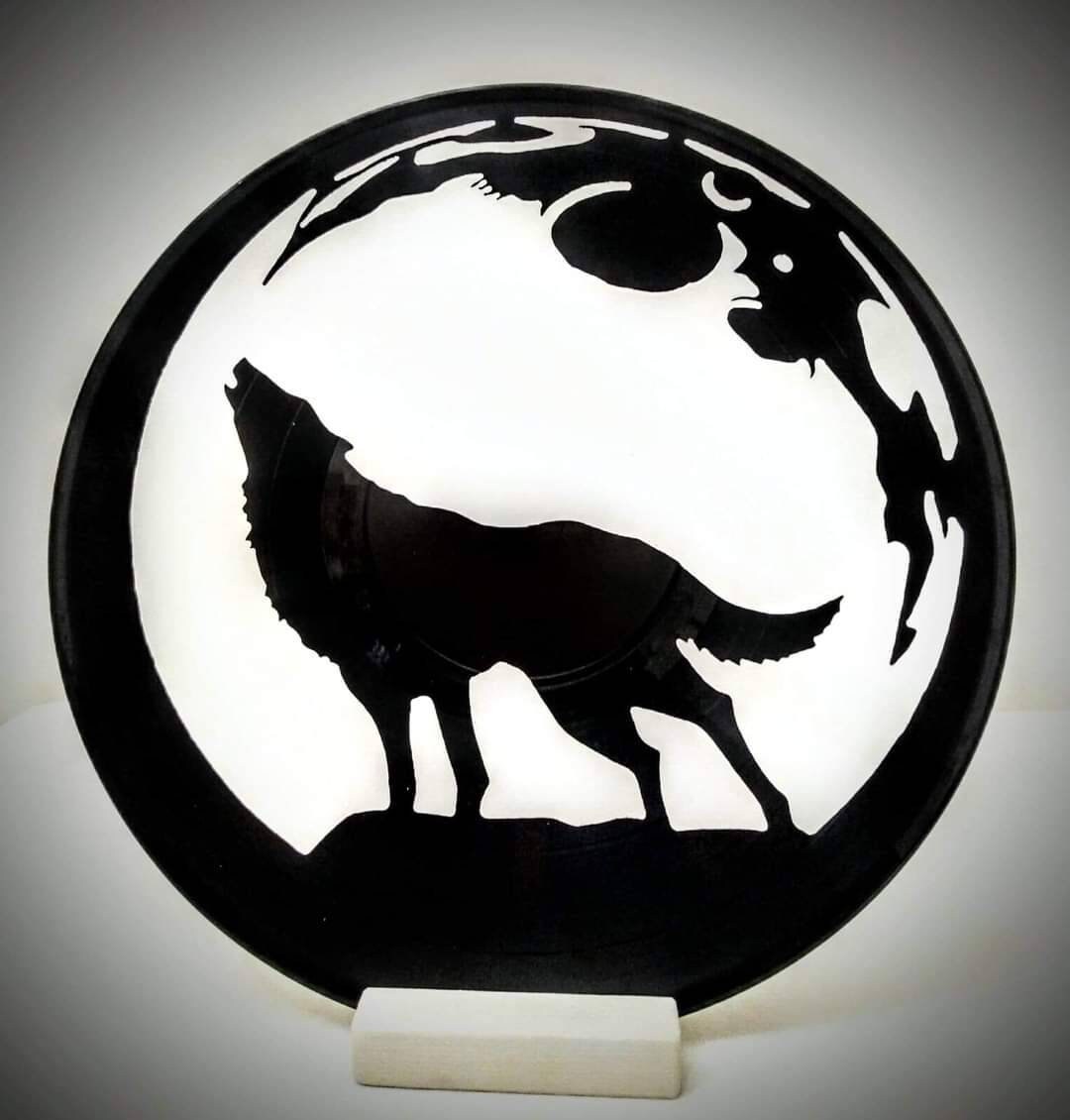 Wolf, Moon, Art, Vinyl Record, Gift, Decor, Handmade, Upcycled - Etsy