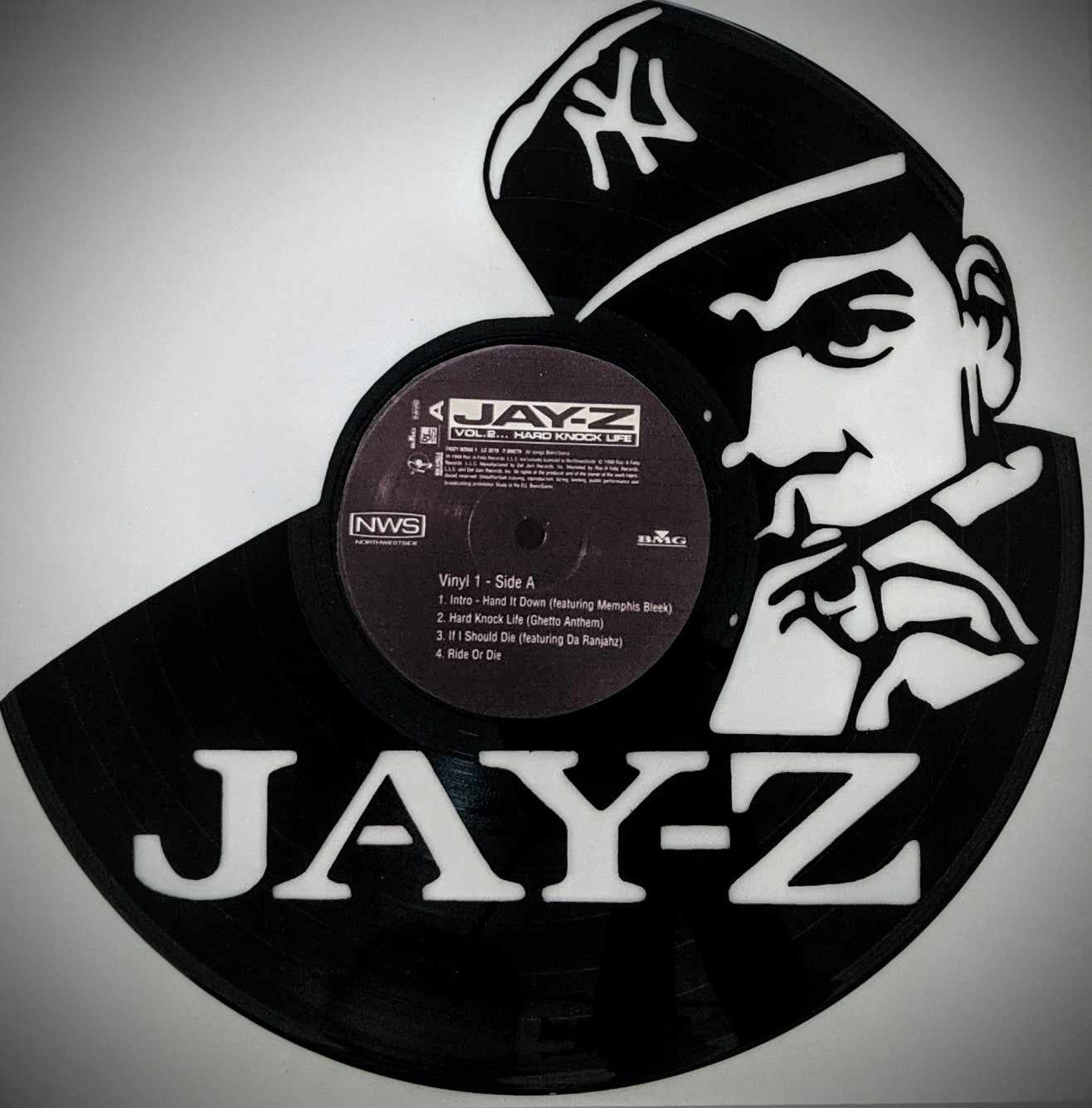 Jay Z Handmade Art Music Gift Room Decor Handmade Art Upcycled Vinyl ...
