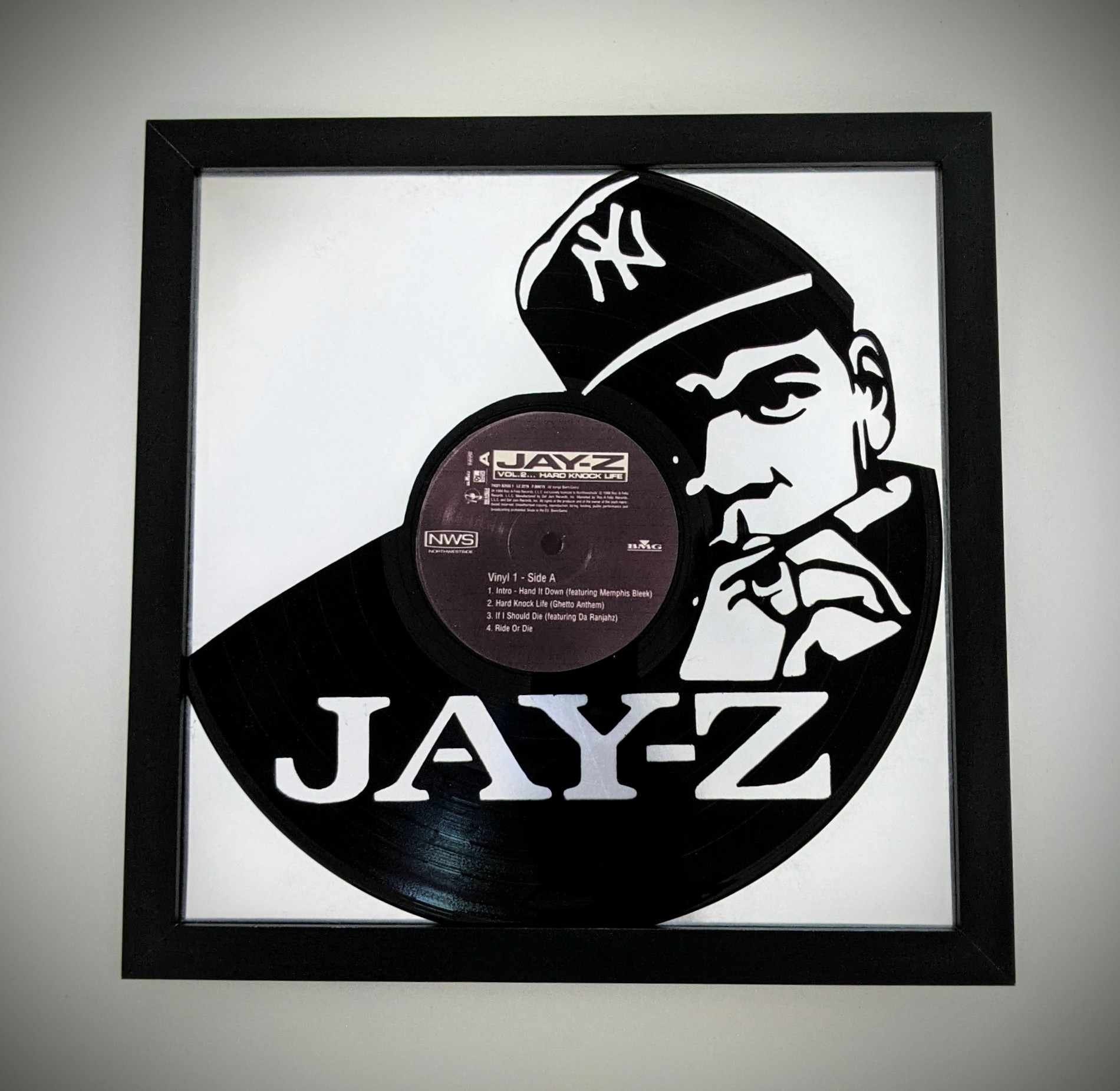 Jay Z Handmade Art Music Gift Room Decor Handmade Art Upcycled Vinyl ...
