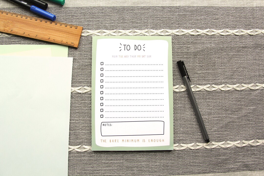 To Do List, Daily Planner, A5 Notepad, Tear off Deskpad, Stationery ...