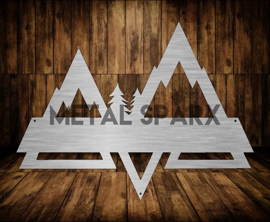 Mountains Split Monogram - Etsy