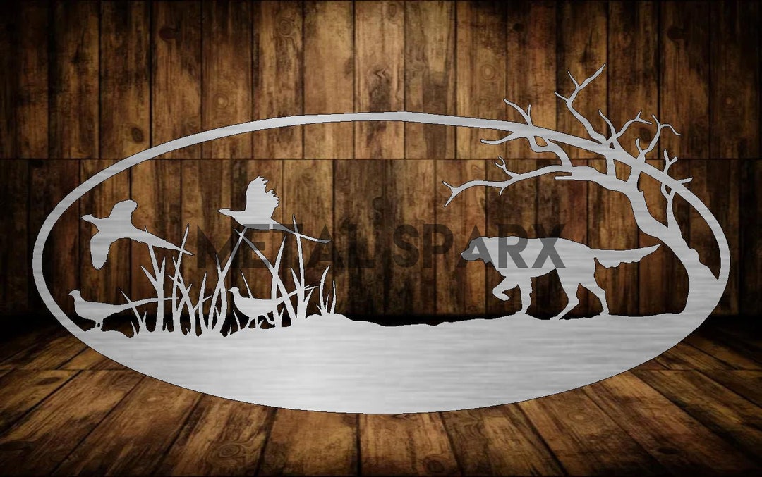 Pheasant and Dog Monogram - Etsy