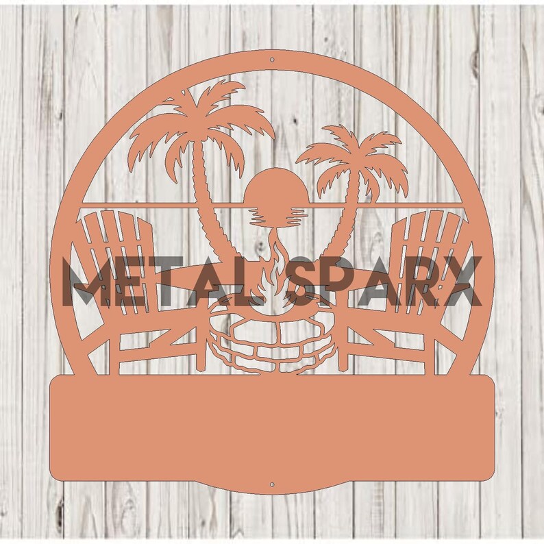 Beach Fire Pit Monogram - Etsy