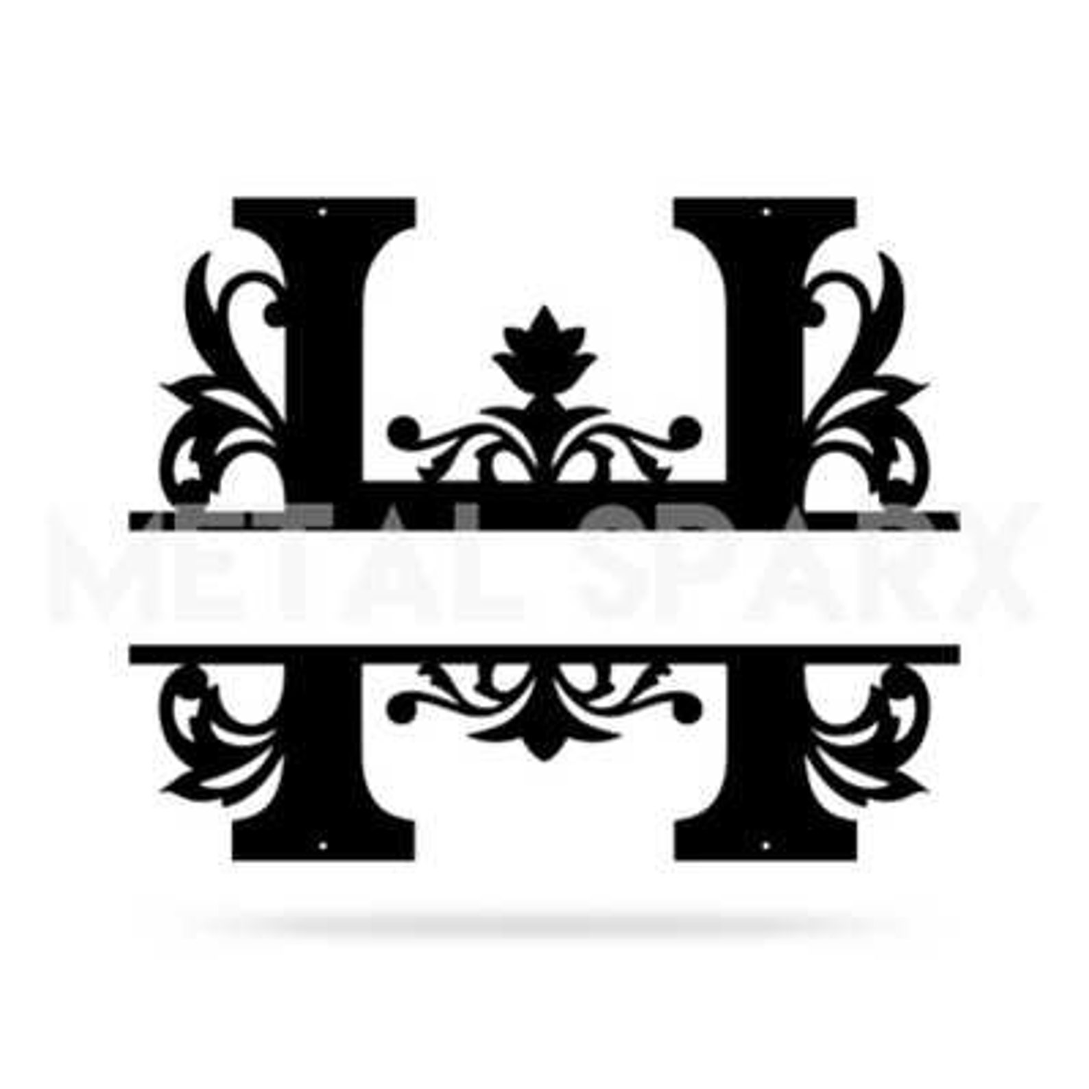 Split Letter Name Monogram - Etsy