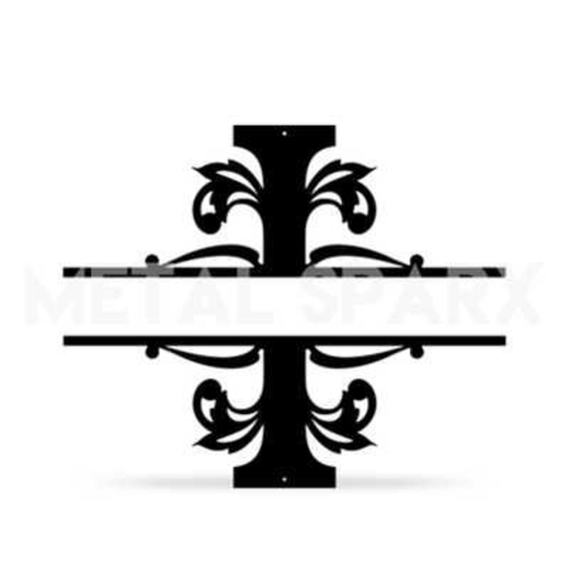 Split Letter Name Monogram - Etsy