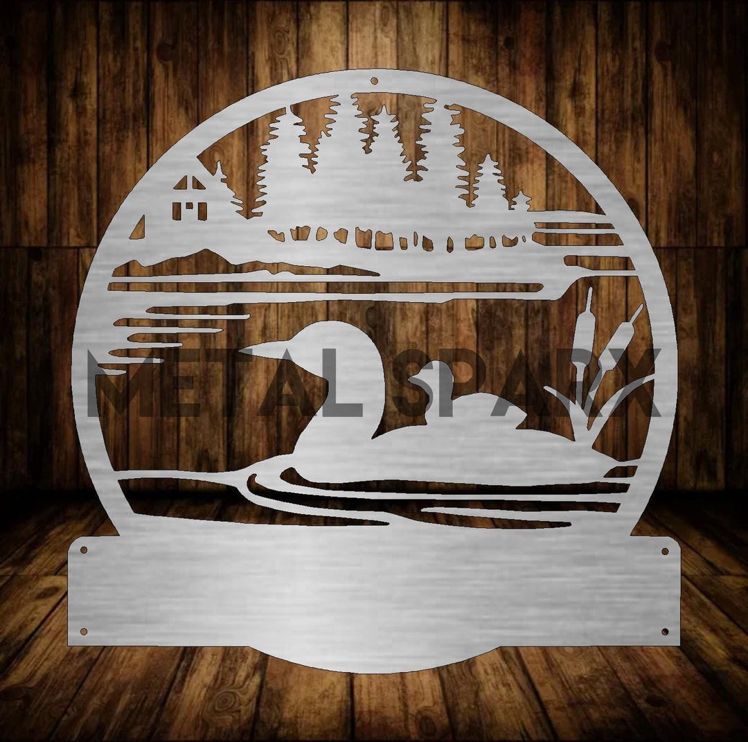 Loon With Baby Monogram - Etsy