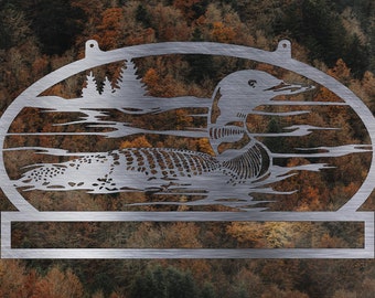 Outdoor Welcome Sign With Loon | Etsy