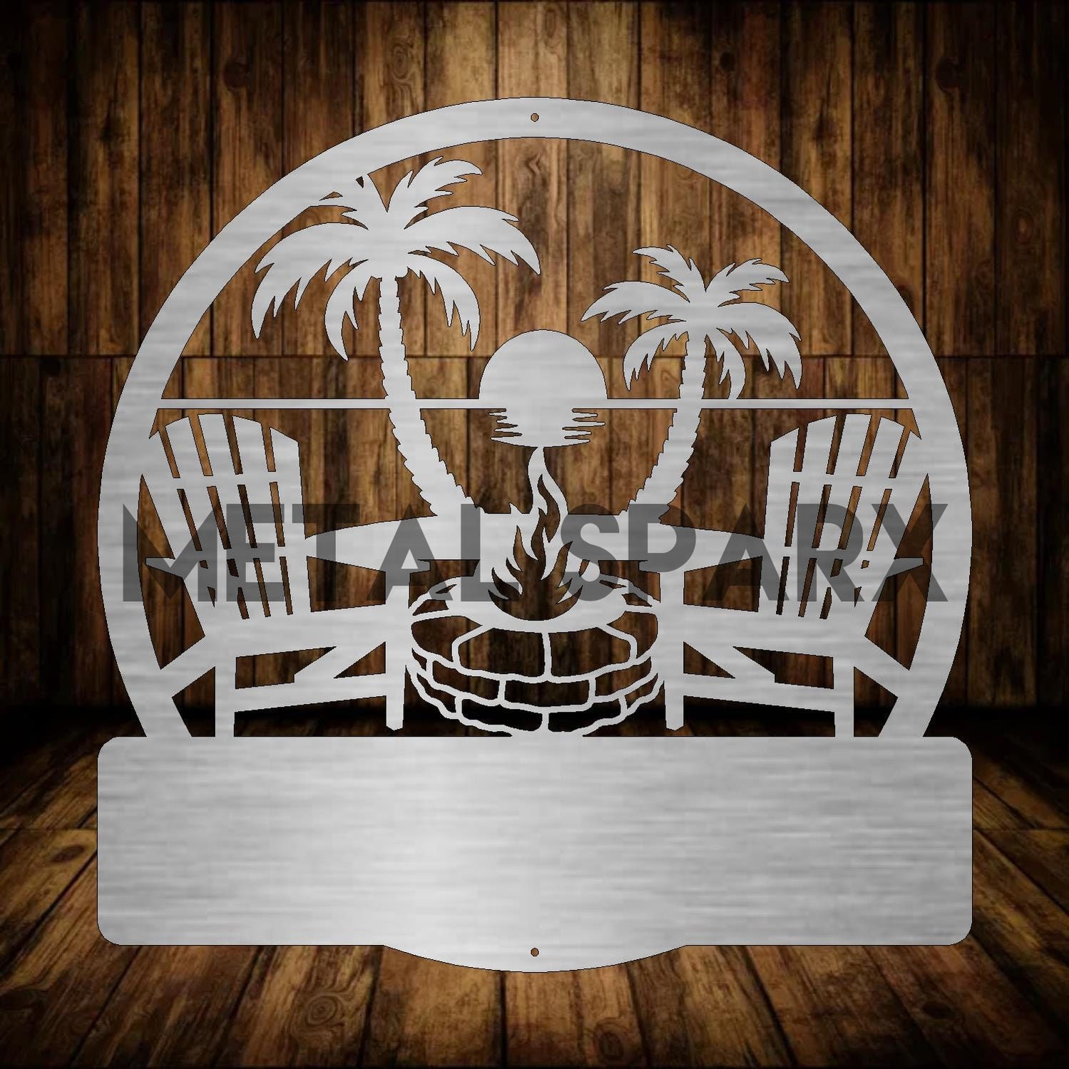 Beach Fire Pit Monogram - Etsy