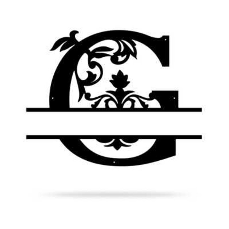 Split Letter Name Monogram | Etsy