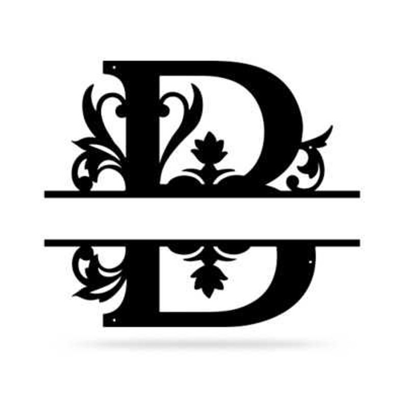 Split Letter Name Monogram | Etsy