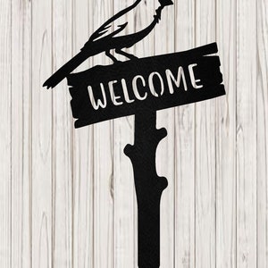 Cardinal Welcome Wooden Stake - Etsy