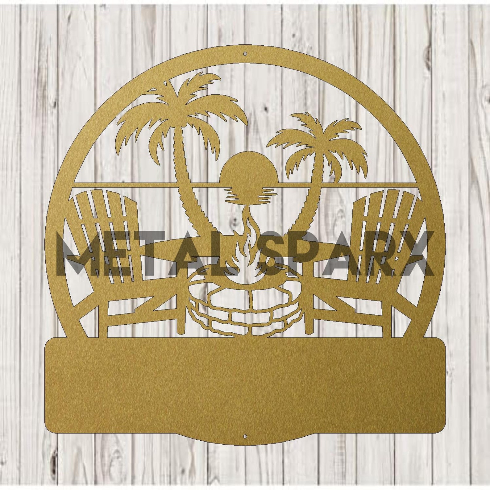 Beach Fire Pit Monogram - Etsy