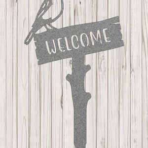 Robin Welcome Wooden Stake - Etsy