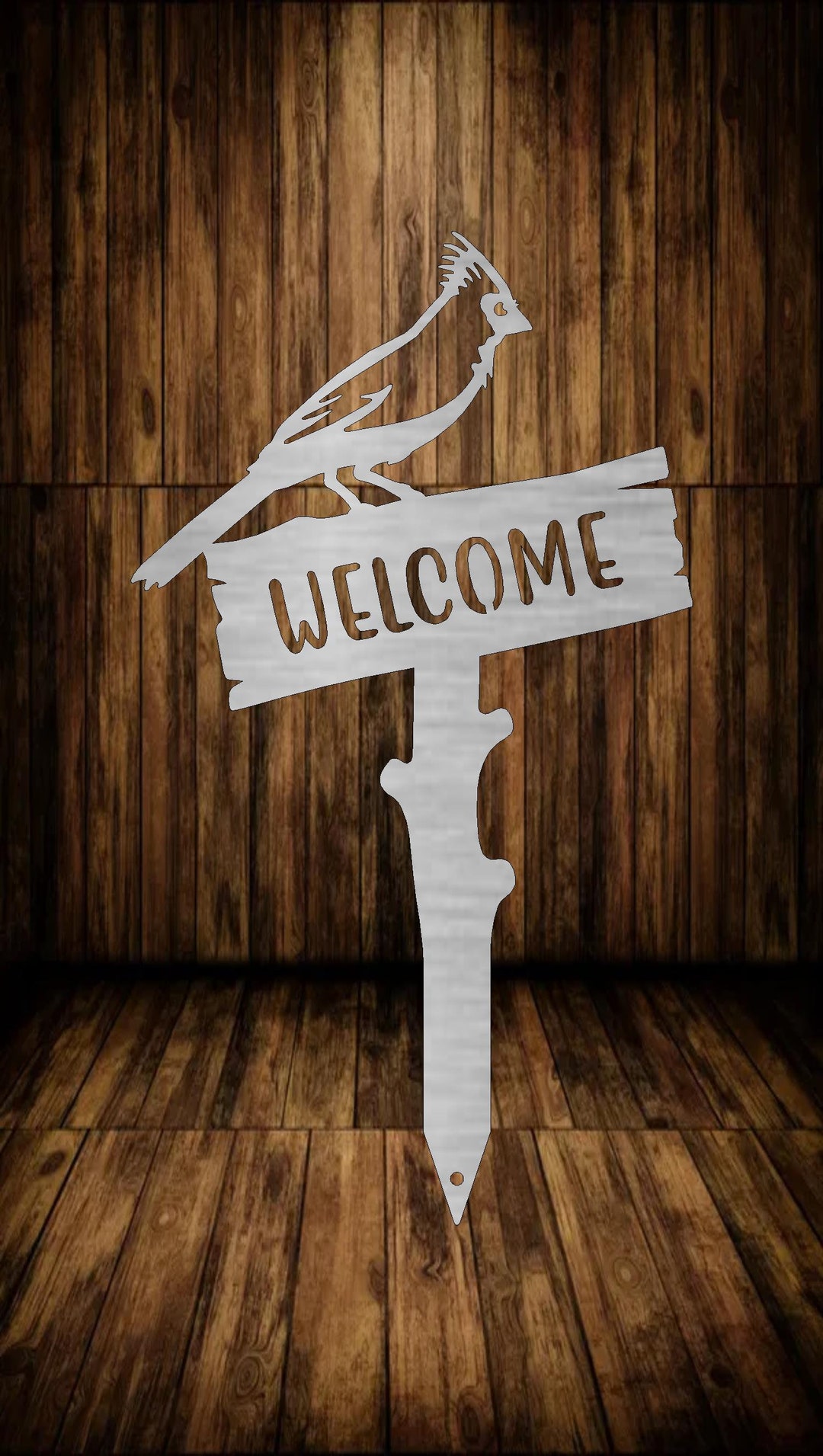 Cardinal Welcome Wooden Stake - Etsy