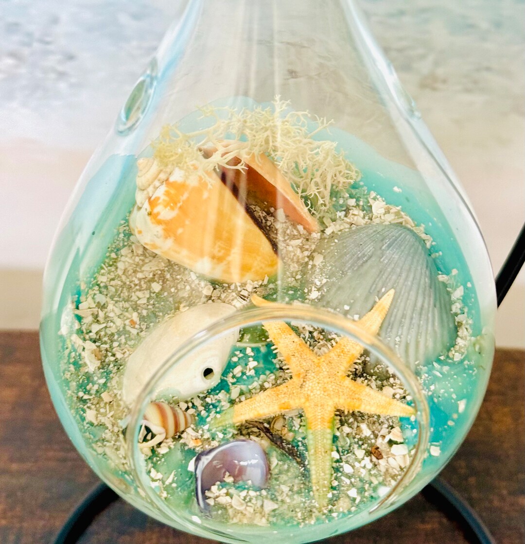 Cocoa Beach Art, Coastal Glass Art, Beach Home, Calming Office Decor ...