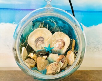Coastal Beach Light, Connecticut Beach, Sand Art, Terrarium Mix Art ...