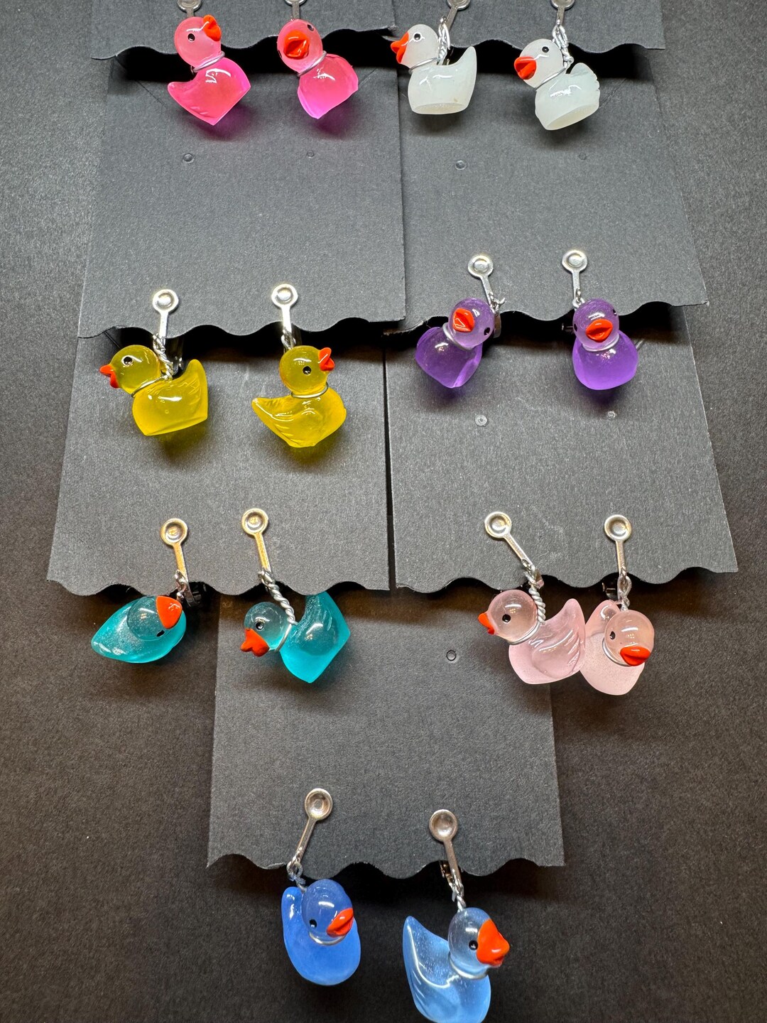 Clip on Duck Earrings, Glow in the Dark, Jeep Ducks, Cruise Ducks, Clip ...