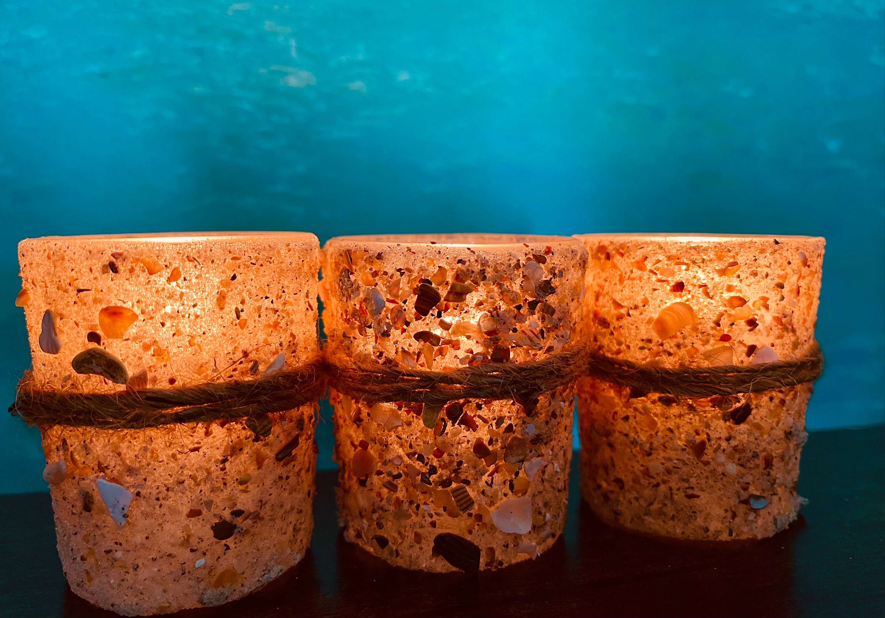 Handmade Ladybug Glass Candle With Sand and Seashells From St Augustine ...