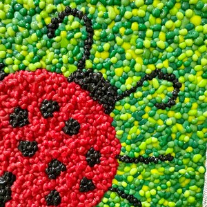 Ladybug Wall Art, Pointillism Art, Housewarming Gift, Ladybug Decor ...