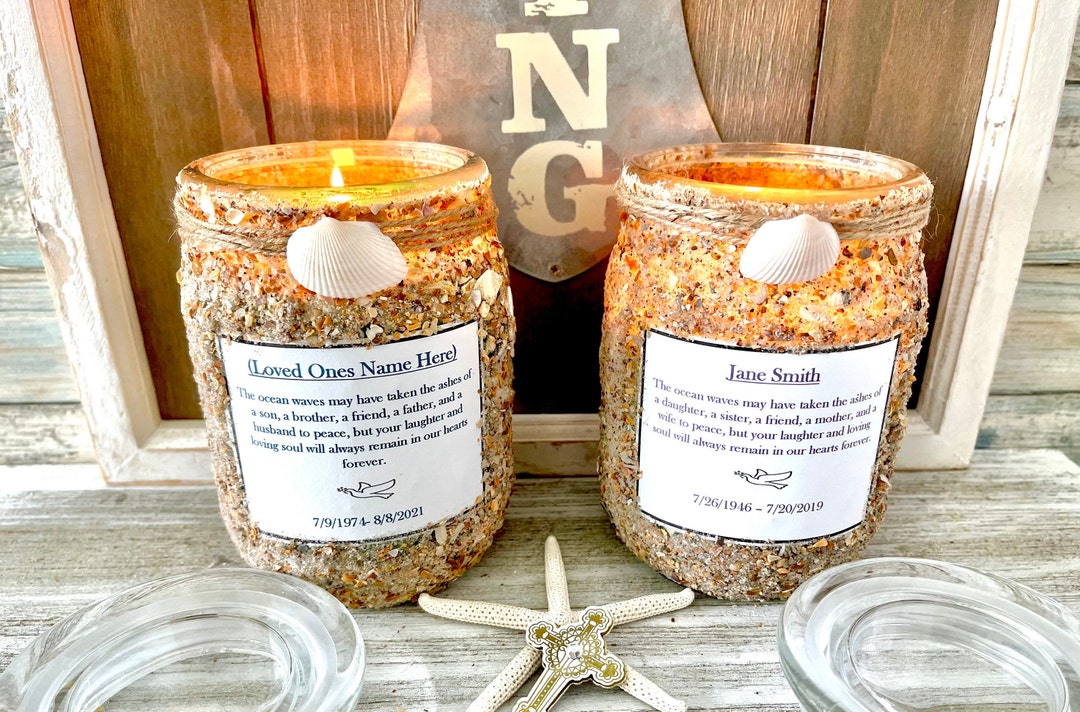 Personalized Memorial Candle, Custom Sympathy Gift, Remembrance Candles ...