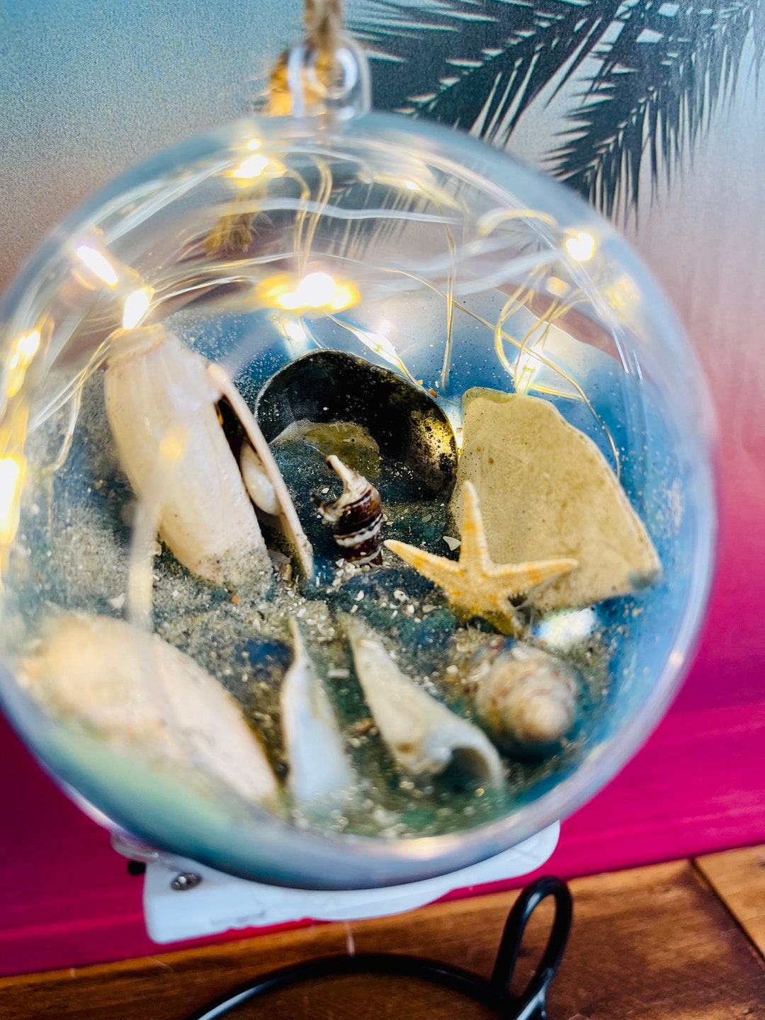 Charleston Art, Coastal Night Light, Sand Art, Vacation Gift, Relaxing ...