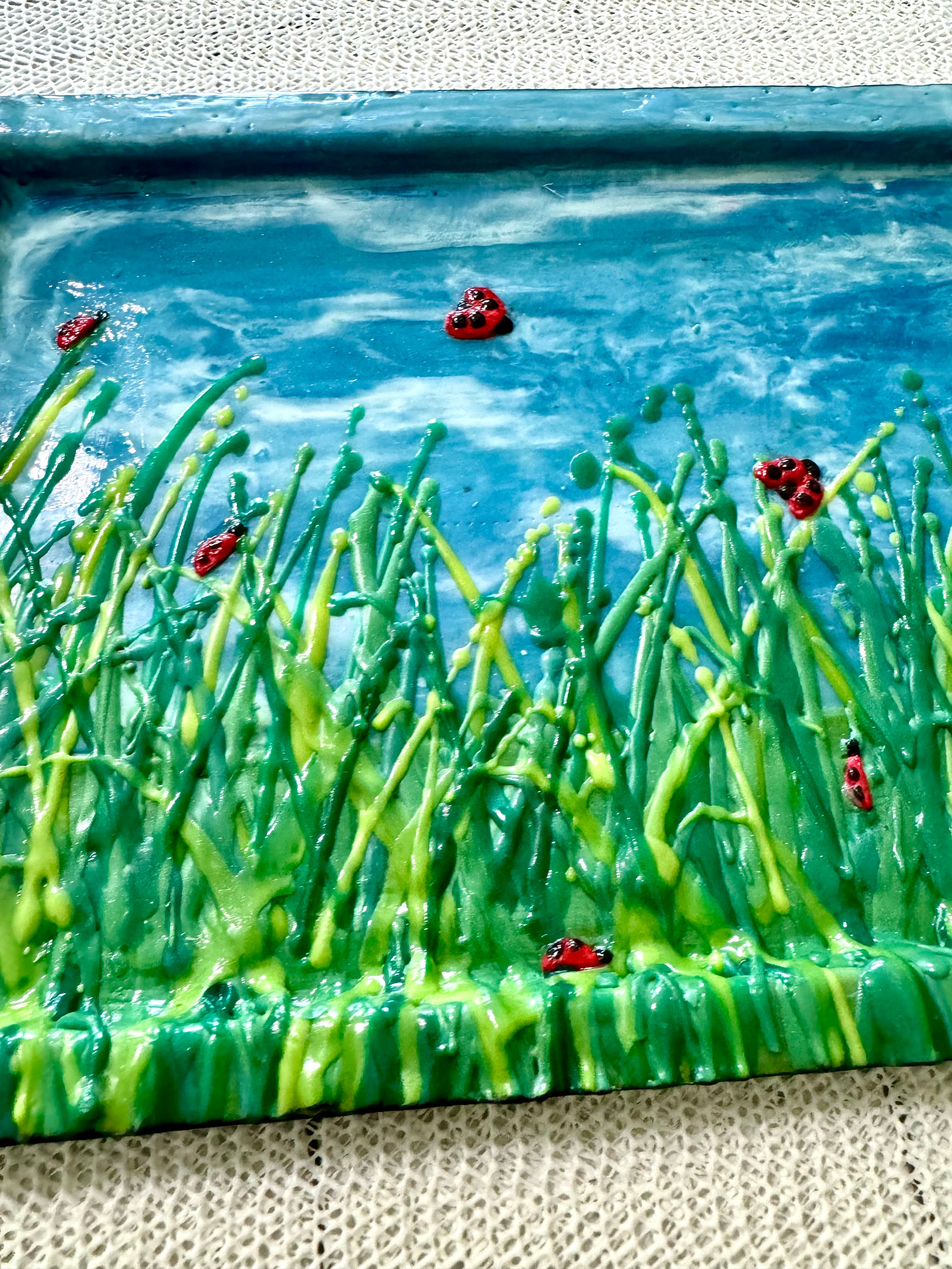Textured Ladybug Wall Artwork, Ladybug Home Decor, Boho Home Decor ...