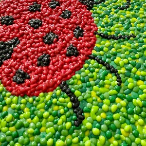 Ladybug Wall Art, Pointillism Art, Housewarming Gift, Ladybug Decor ...