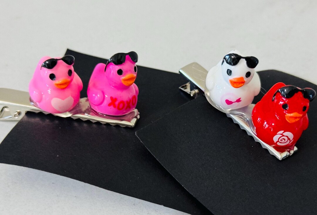 Valentine Duck Clips, Fun Hair Clips, Hair Accessories, Barrettes ...