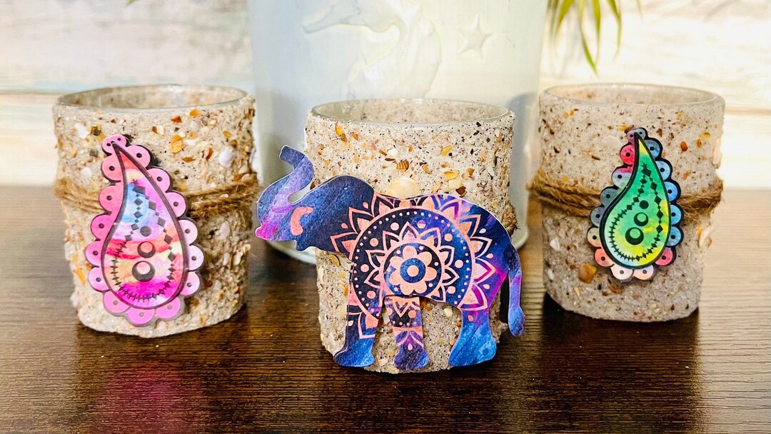 Boho Candle Set, Minimalist Home Decor, Boho Candle, Decorative Candles ...