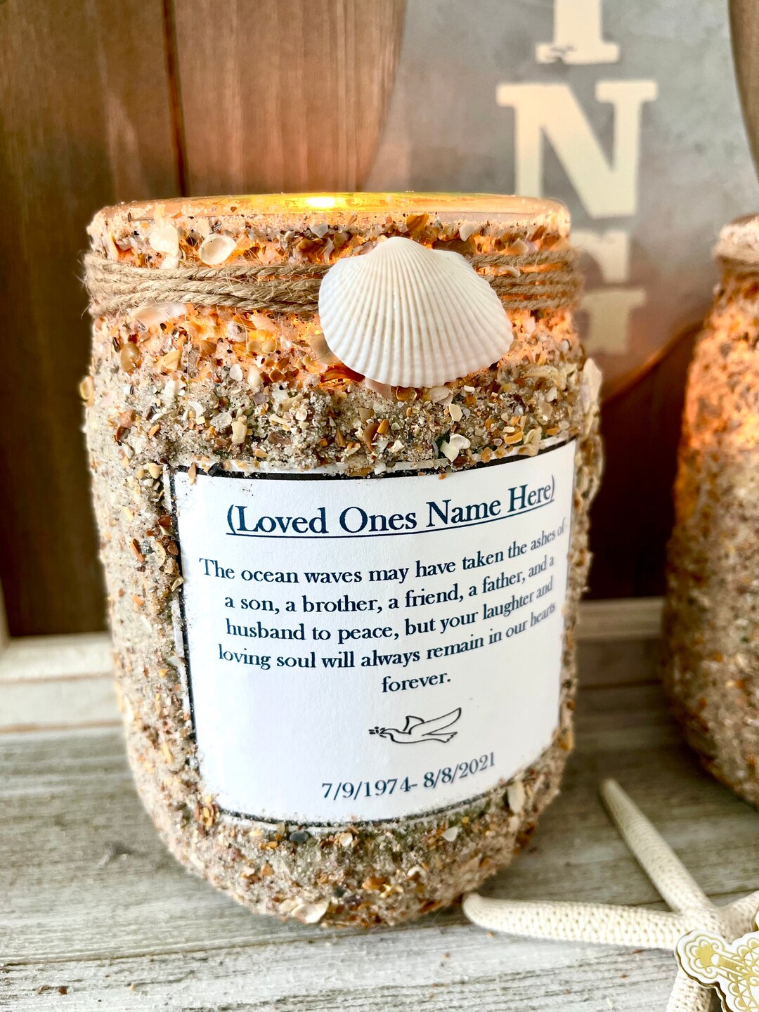 Personalized Memorial Candle, Custom Sympathy Gift, Remembrance Candles ...