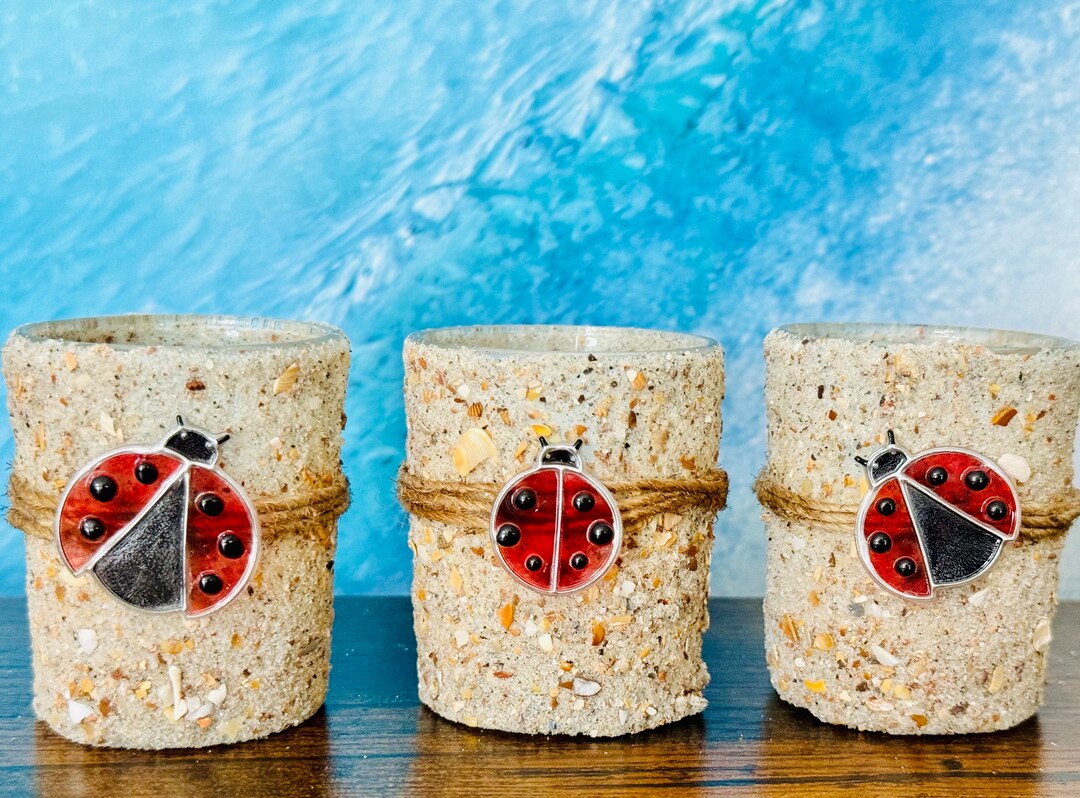 Ladybug Glass Candles, Container Candles, Love Yourself Gift, Ladybug ...