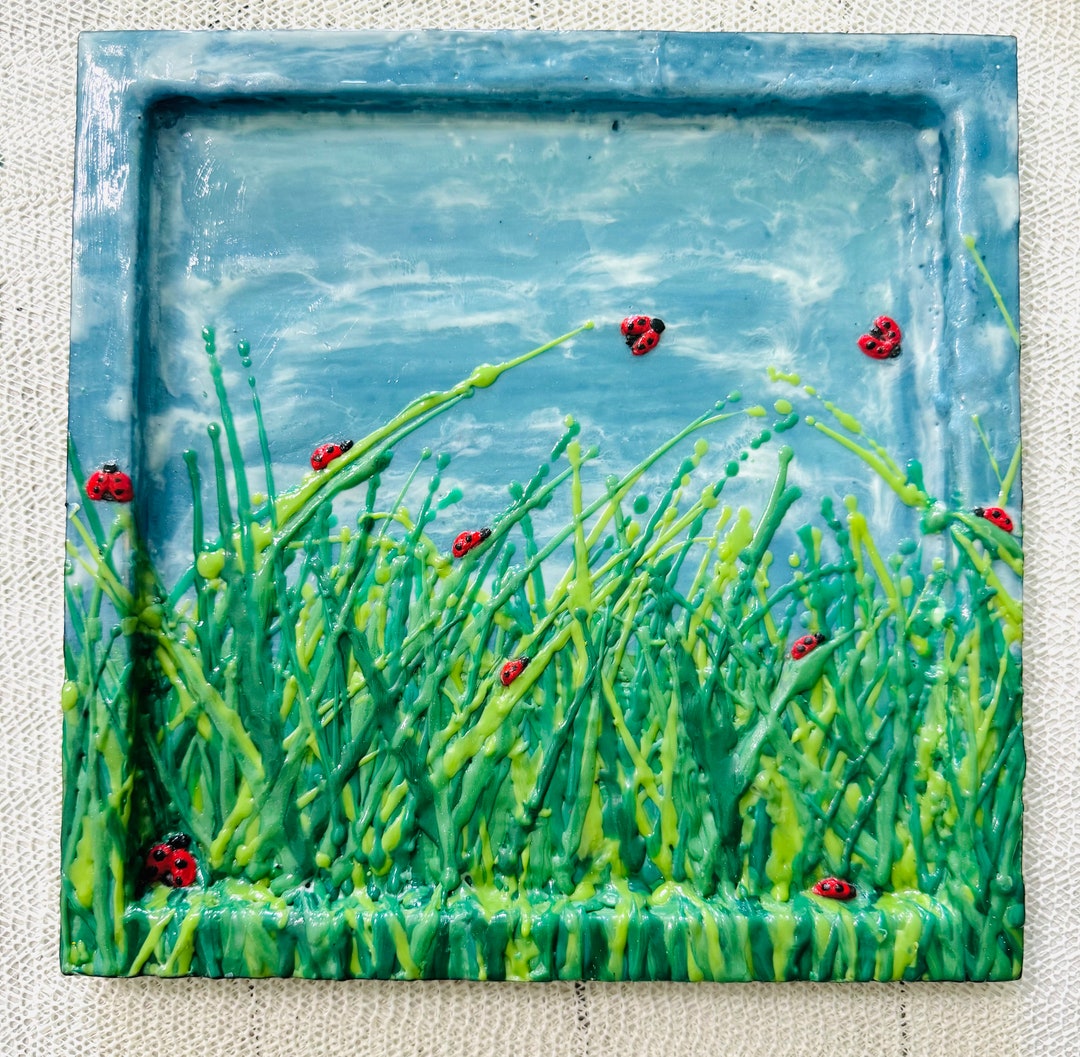 Unique Ladybug Painting, Ladybug Home Decor, Boho Decor, Birthday Gift ...