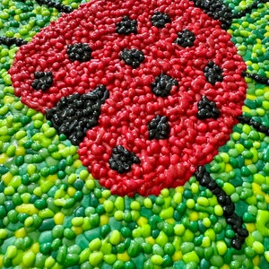 Ladybug Wall Art, Pointillism Art, Housewarming Gift, Ladybug Decor ...